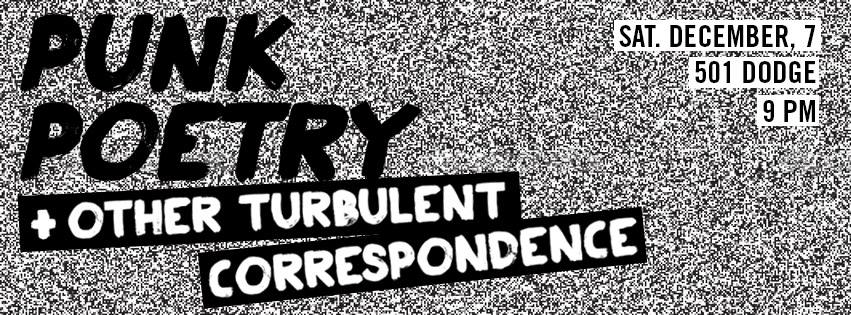 Punk Poetry & Other Turbulent Correspondence – Bwog