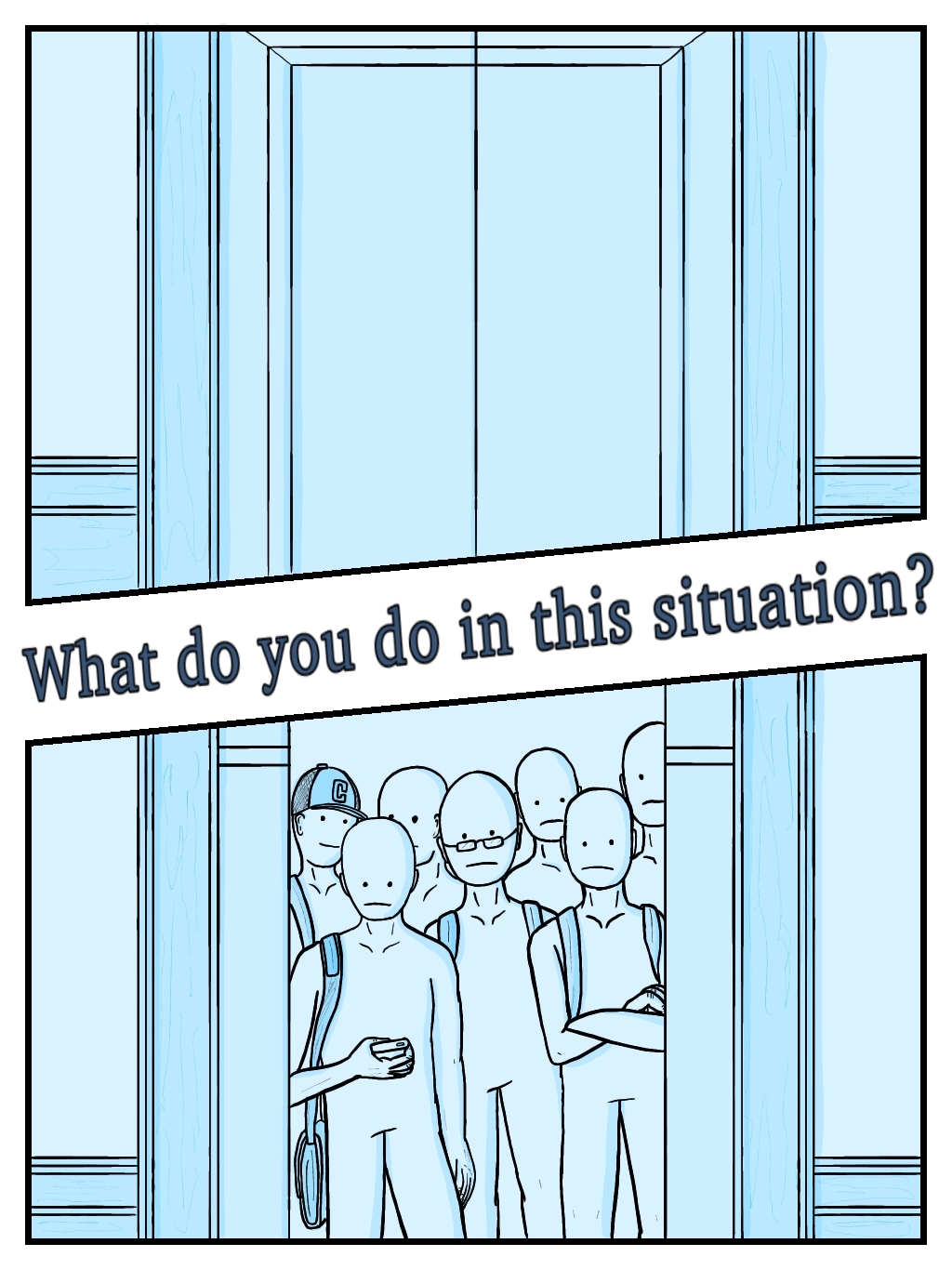 Elevator Etiquette: An Illustrated Guide – Bwog